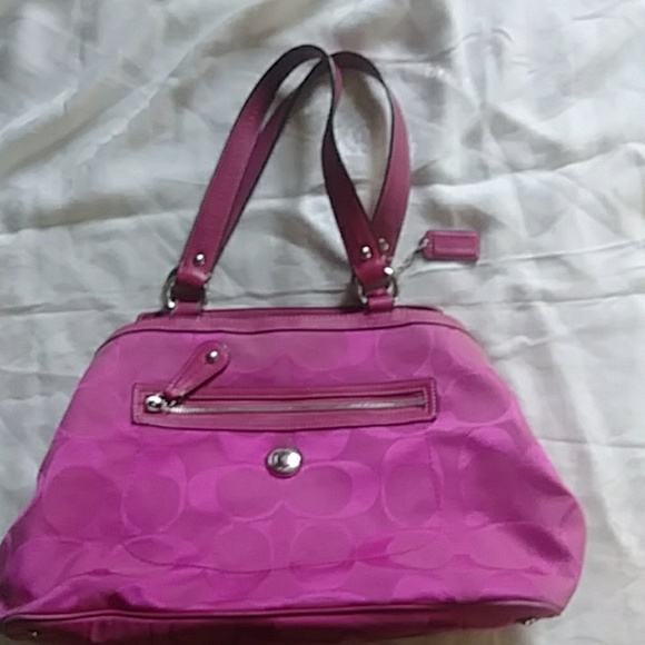 Coach | Bags | Coach Hot Pink Handbag Gently Used | Poshmark